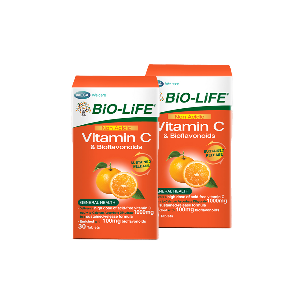 BiO-LiFE Non-Acidic Vitamin C & Bioflavonoids [ 2 x 30 tablets ]