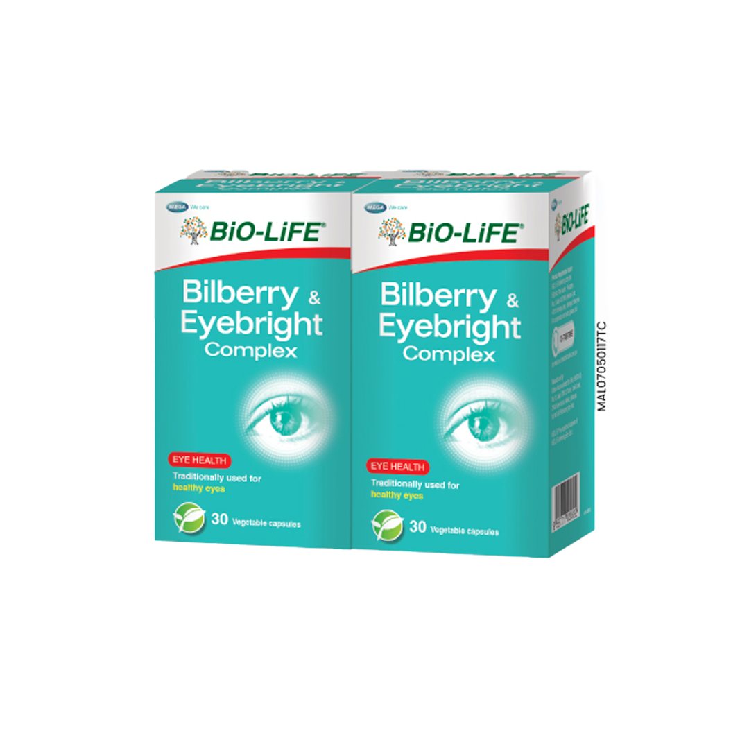 BiO-LiFE Bilberry & Eyebright Complex [ 2 x 30 capsules ] – MEGA BiO-LiFE