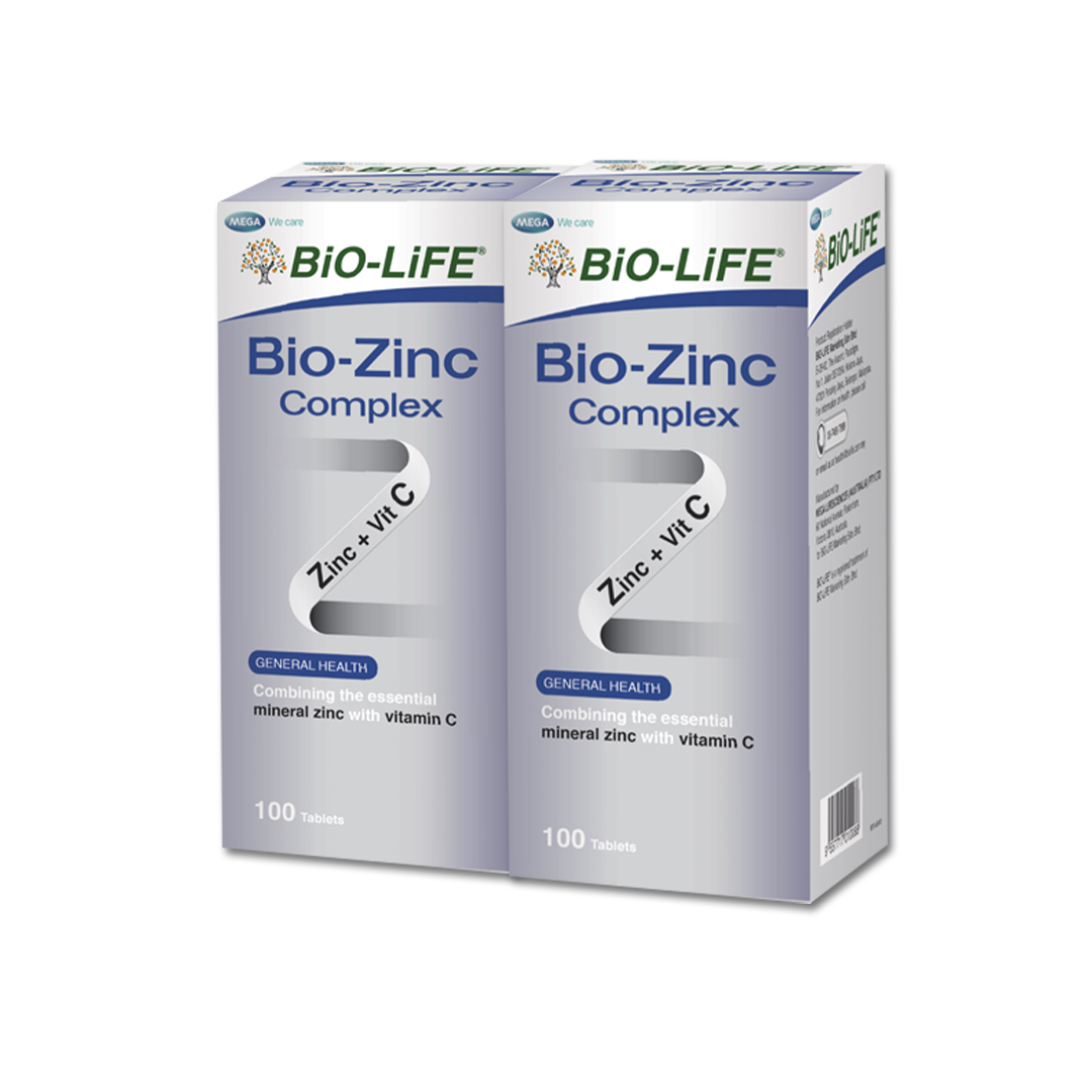 BiO-LiFE Bio-Zinc Complex [ 2 x 100 tablets ] – MEGA BiO-LiFE