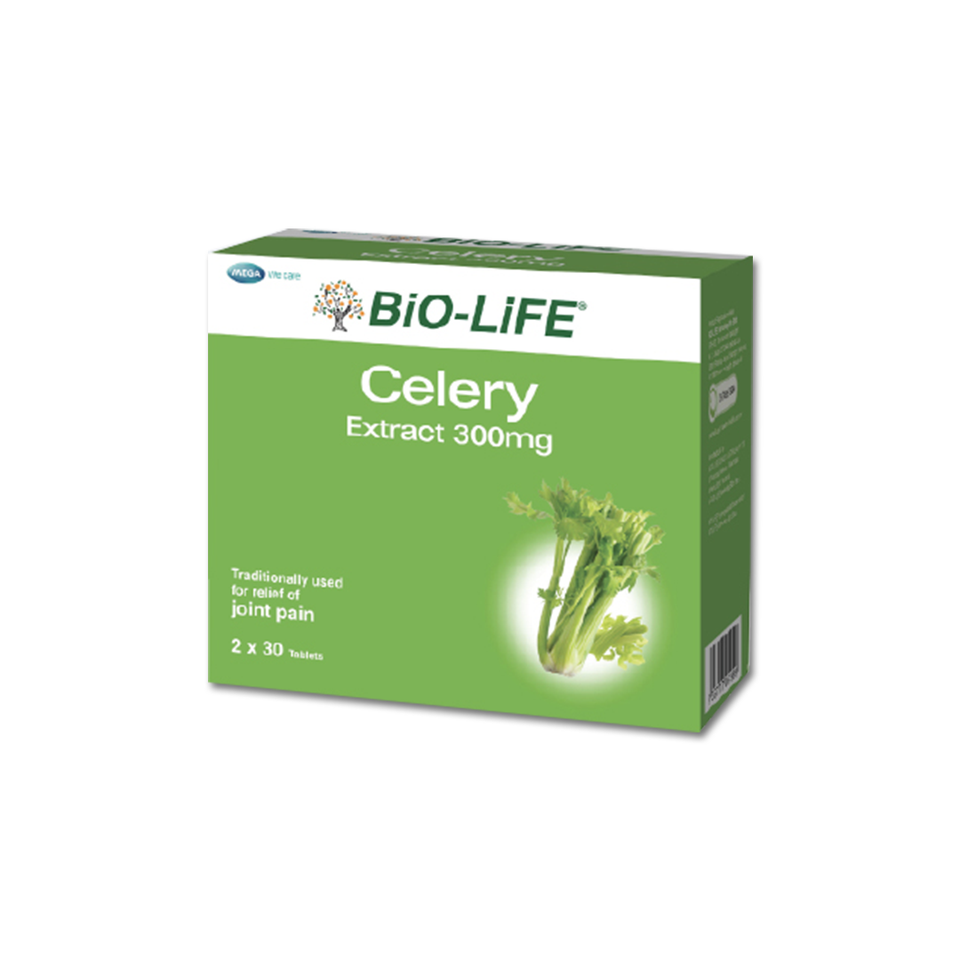 BiO-LiFE Celery Extract 300mg [ 2 x 30 tablets ]