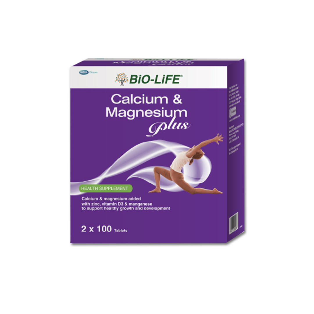 BiO-LiFE Calcium & Magnesium Plus [ 2 x 100 tablets ] – MEGA BiO-LiFE