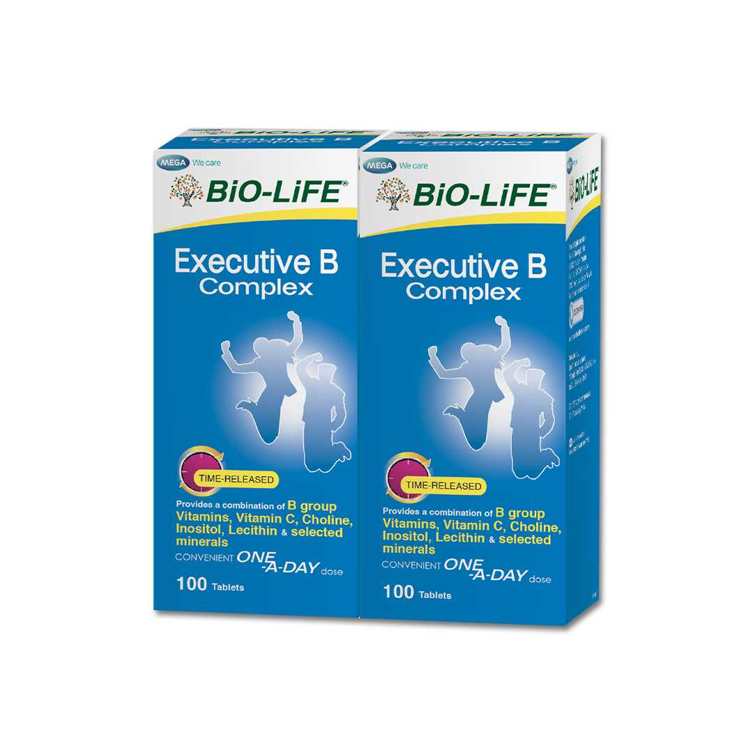 BiO-LiFE Executive B Complex [ 2 x 100 tablets ] – MEGA BiO-LiFE