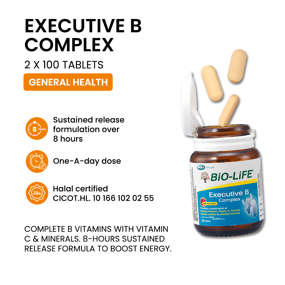 BiO-LiFE Executive B Complex [ 2 x 100 tablets ]