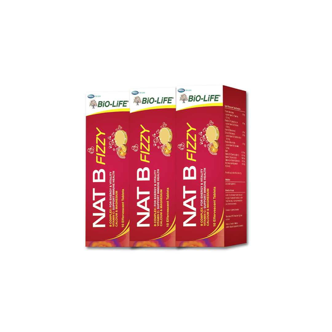 BiO-LiFE Nat B Fizzy [ 3 x 10 tablets ]