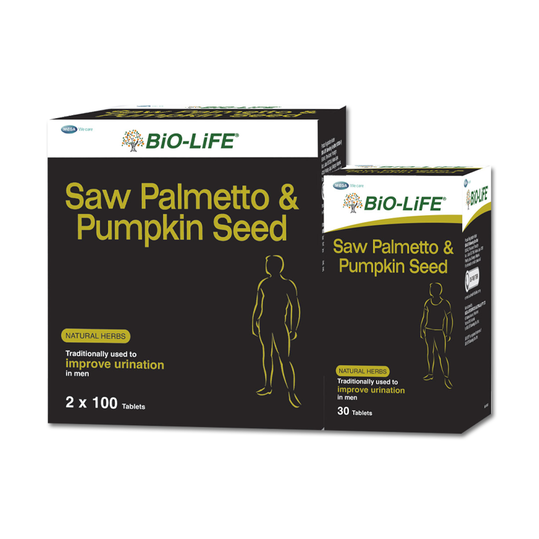 BiO-LiFE Saw Palmetto & Pumpkin Seed [ 2 x 100 tablets + 30 tablets ]