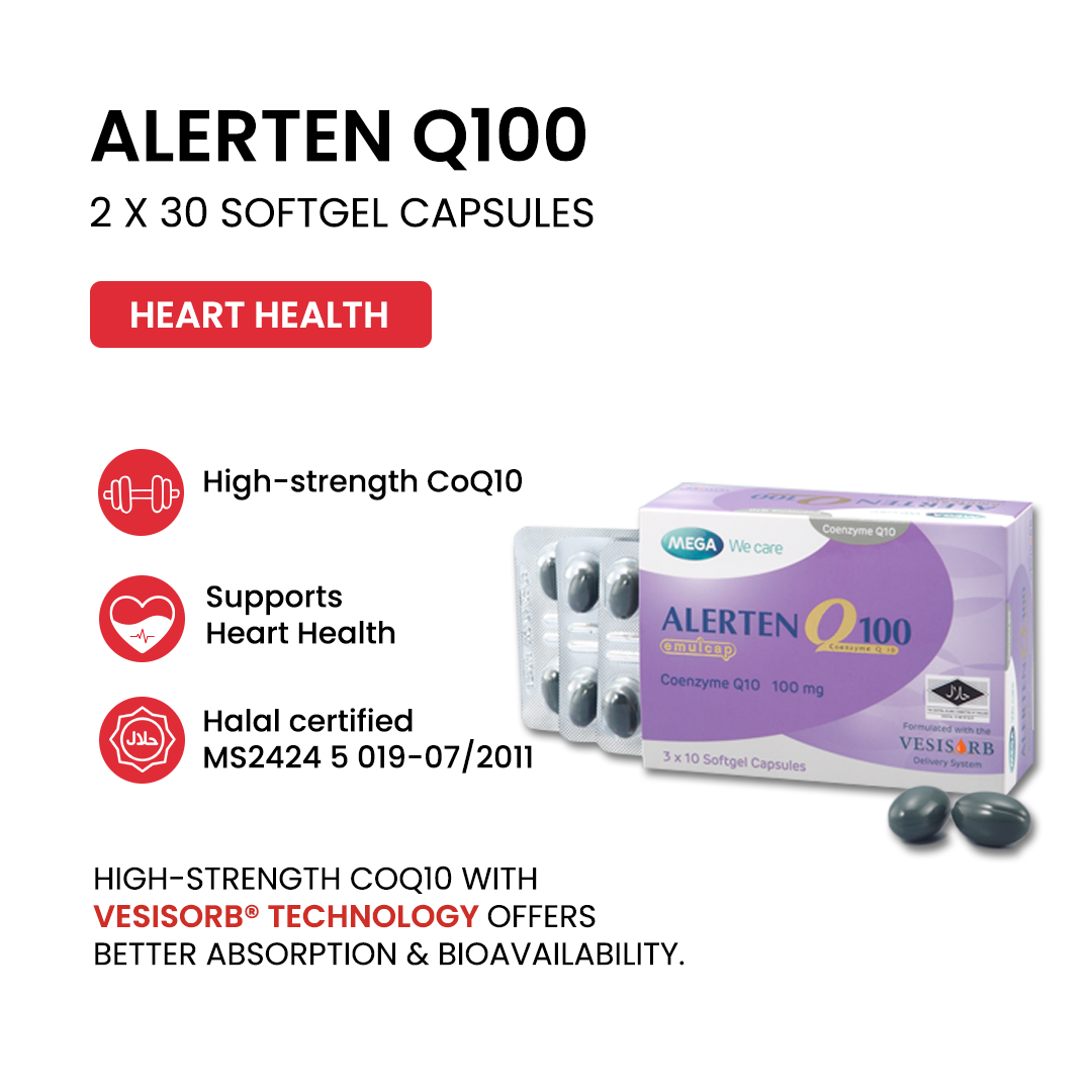 MEGA WE CARE Alerten Q100 Emulcap [ 2 x 30 capsules ] – BiO-LiFE