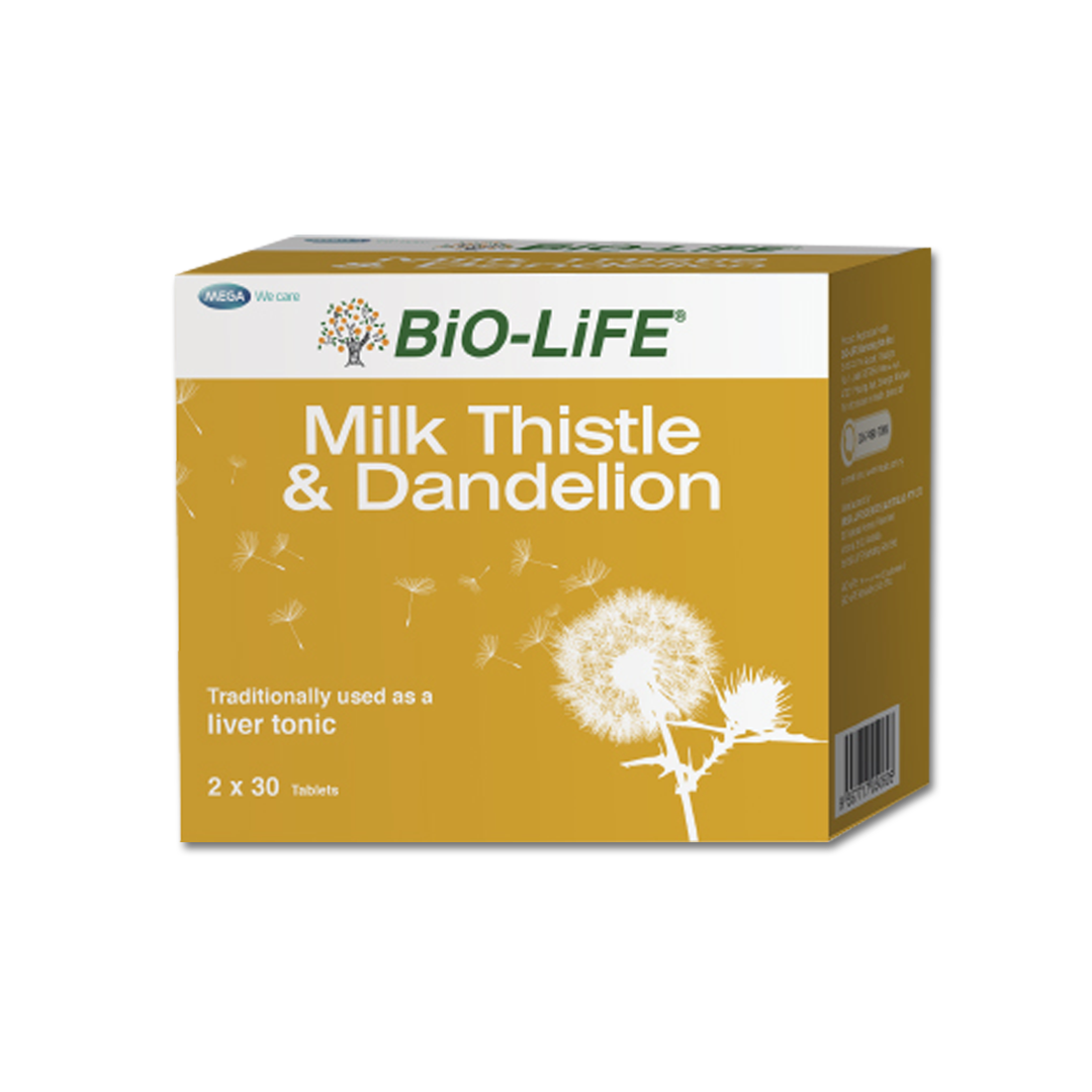 BiO-LiFE Milk Thistle and Dandelion [ 2 x 30 tablets ] – MEGA BiO-LiFE
